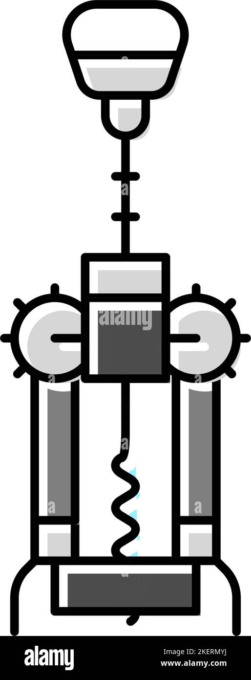 corkscrew hand wine color icon vector illustration Stock Vector Image ...