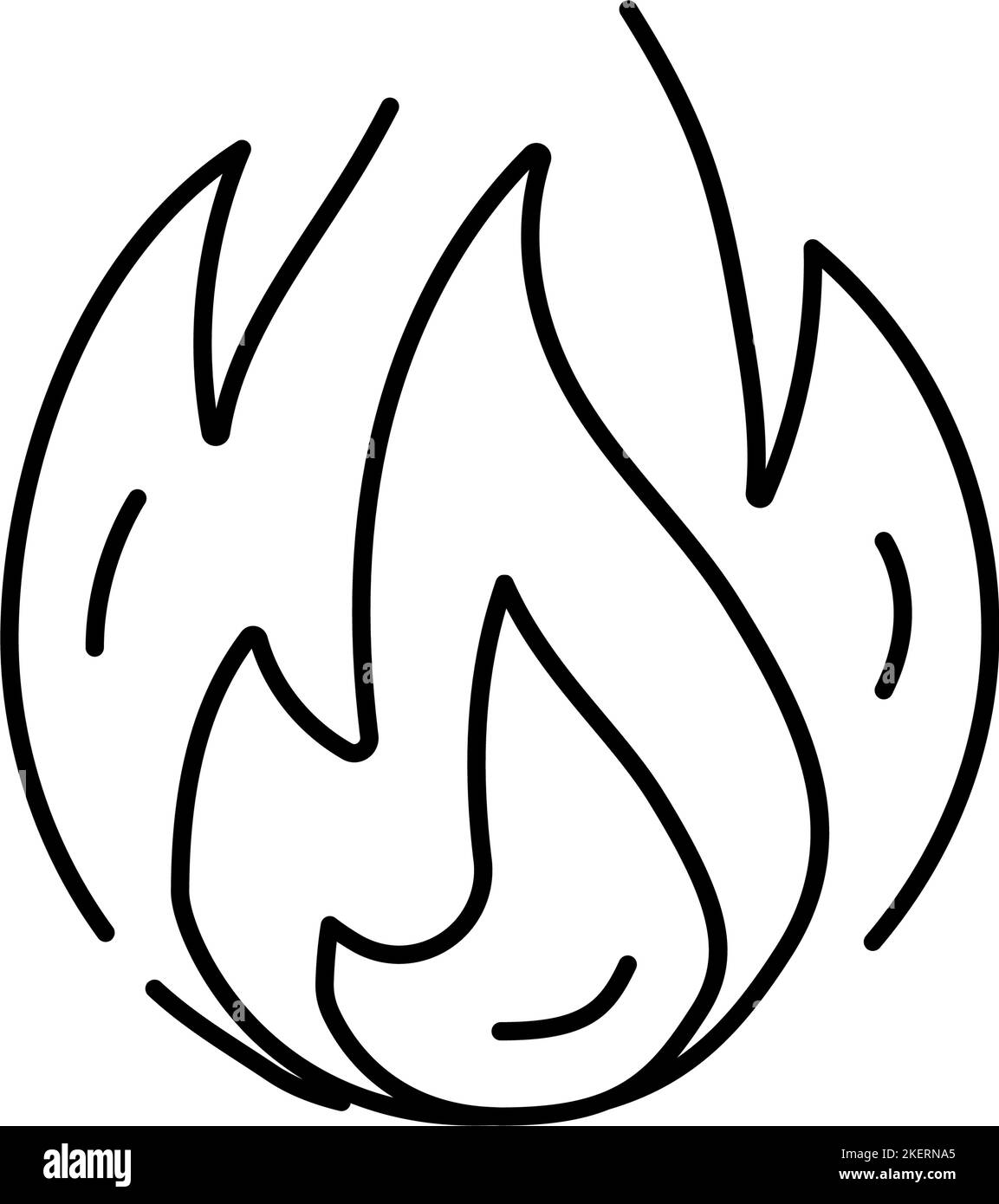 fire hot line icon vector illustration Stock Vector Image & Art - Alamy