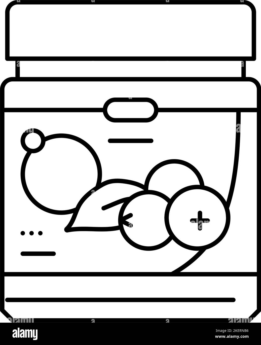powder blueberry line icon vector illustration Stock Vector Image & Art ...
