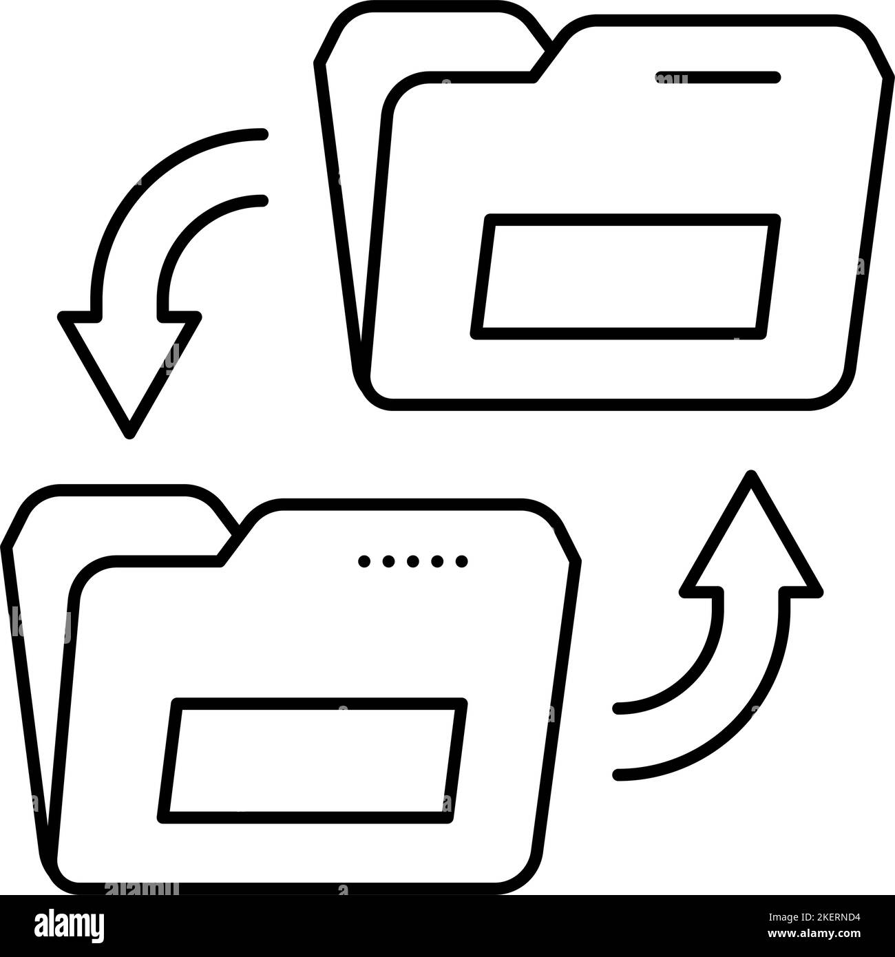 transfer folder line icon vector illustration Stock Vector Image & Art ...