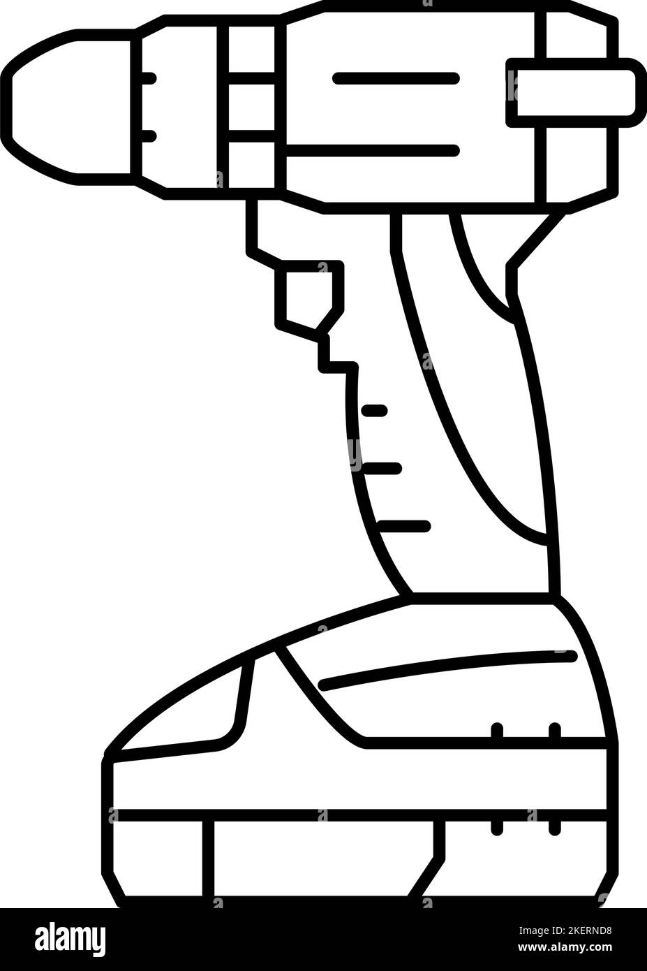 screwdriver machine line icon vector illustration Stock Vector Image ...