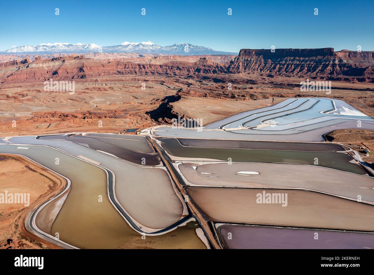 Evaporation ponds at a potash mine using a solution mining method for ...
