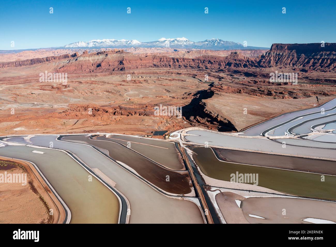 Evaporation ponds at a potash mine using a solution mining method for ...