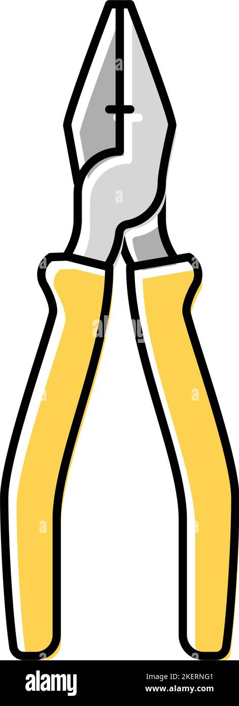 flat combination pliers color icon vector illustration Stock Vector ...