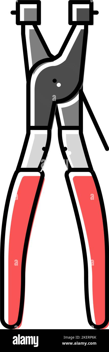 hose clamp pliers color icon vector illustration Stock Vector Image ...