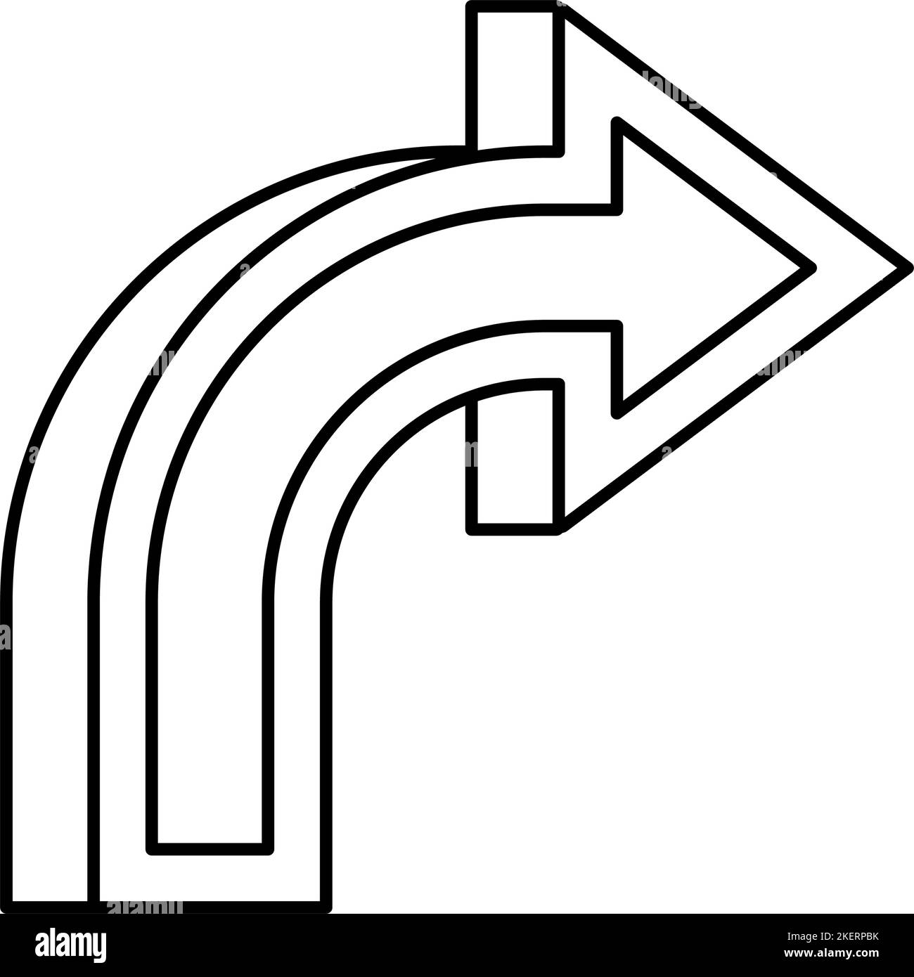 right arrow line icon vector illustration Stock Vector Image & Art - Alamy