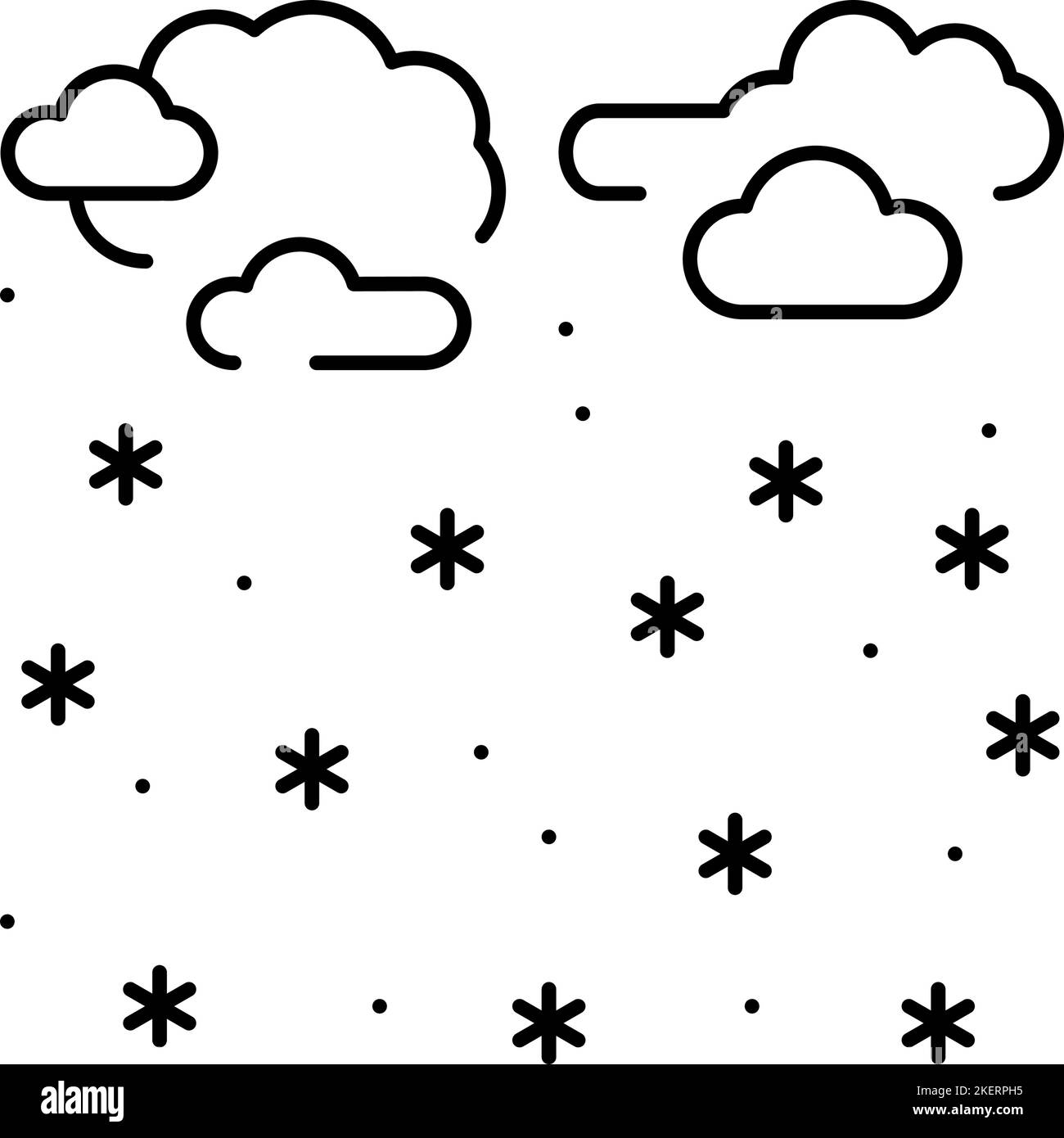 snowman winter line icon vector illustration Stock Vector Image & Art ...