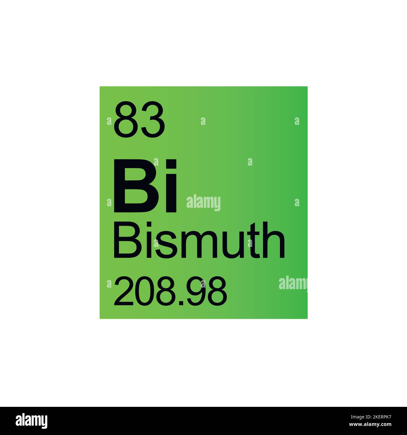 Bismuth Chemical Element Of Mendeleev Periodic Table On Green Background Colorful Vector