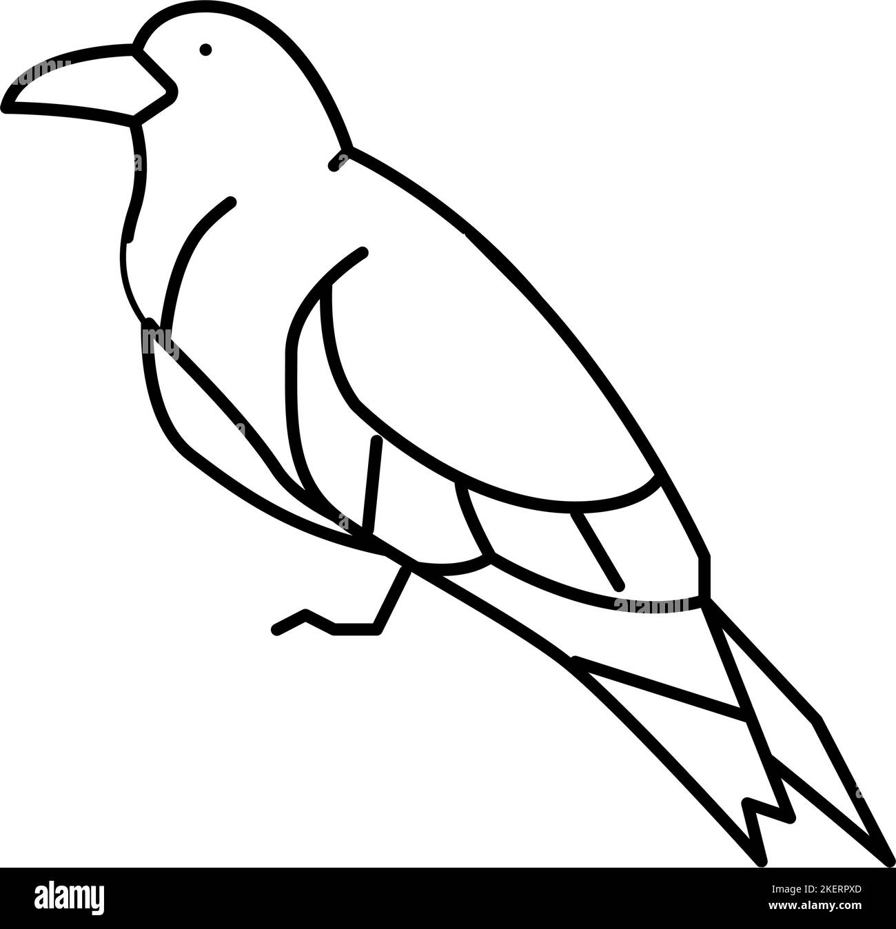 inca tern bird exotic line icon vector illustration Stock Vector Image ...