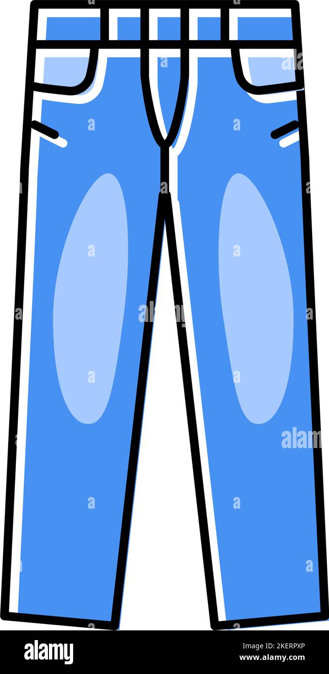 denim pants man color icon vector illustration Stock Vector Image & Art ...