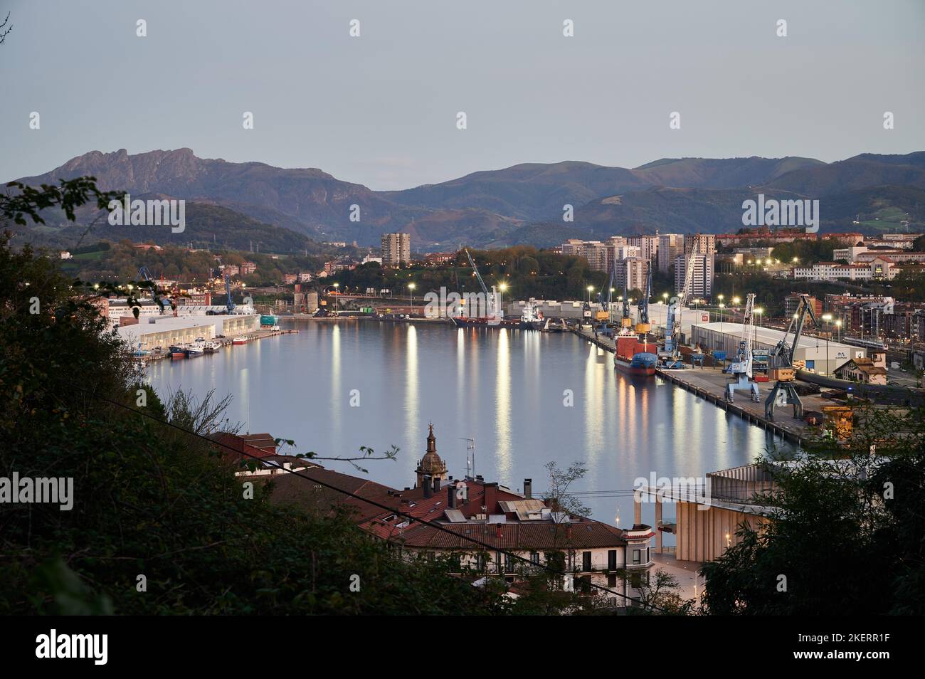 Pasaia harbour view from Pasaia San Pedro Stock Photo - Alamy