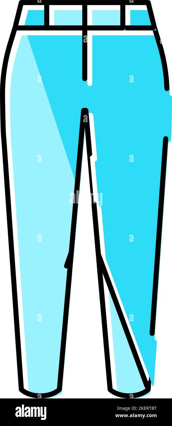 cigarette pants clothes color icon vector illustration Stock Vector ...