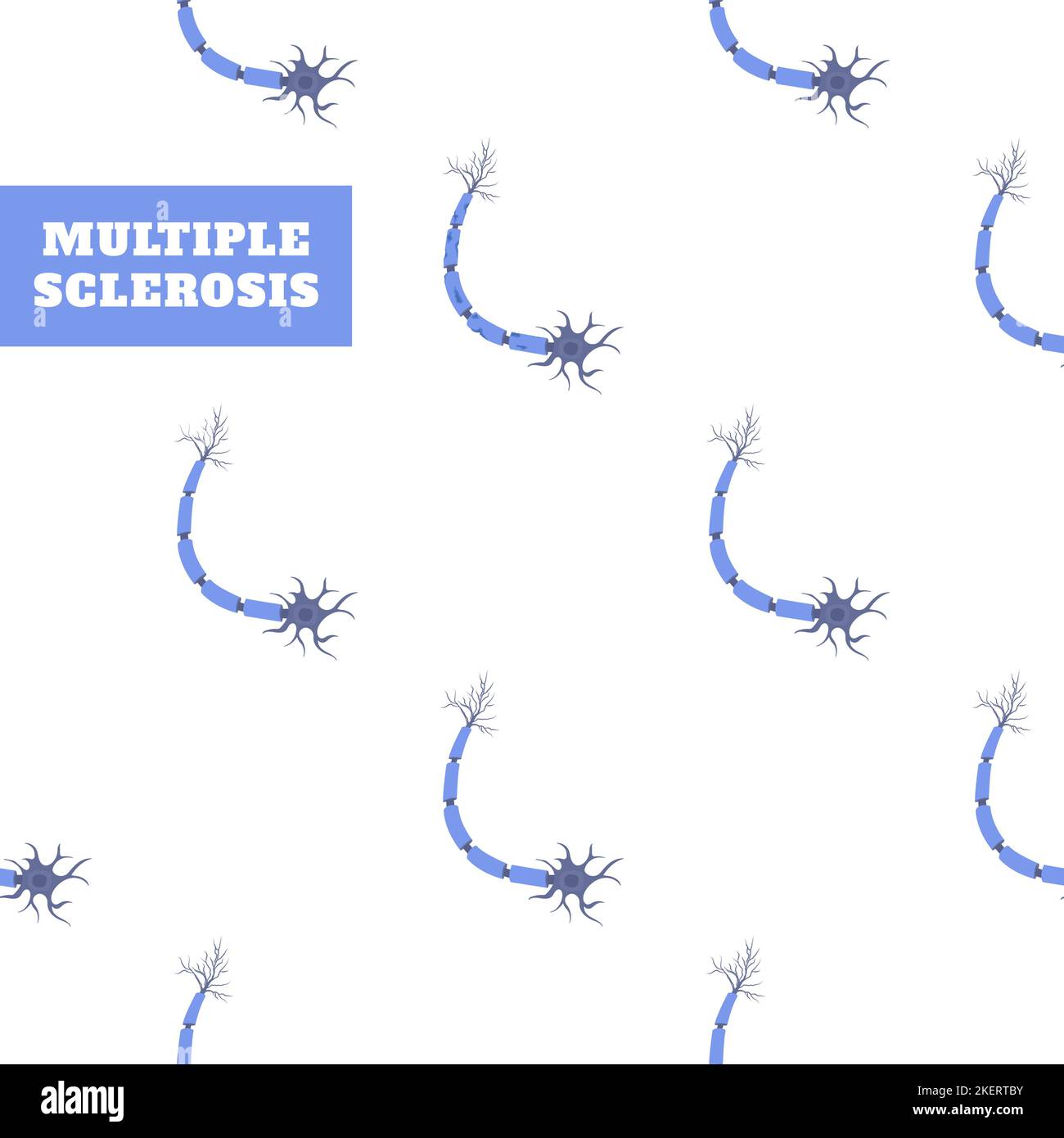 Multiple sclerosis and demyelinating disease awareness poster Stock ...