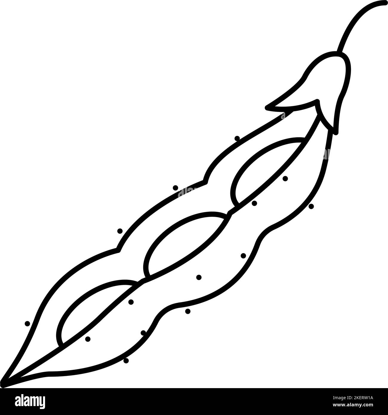 soy pod green line icon vector illustration Stock Vector Image & Art ...