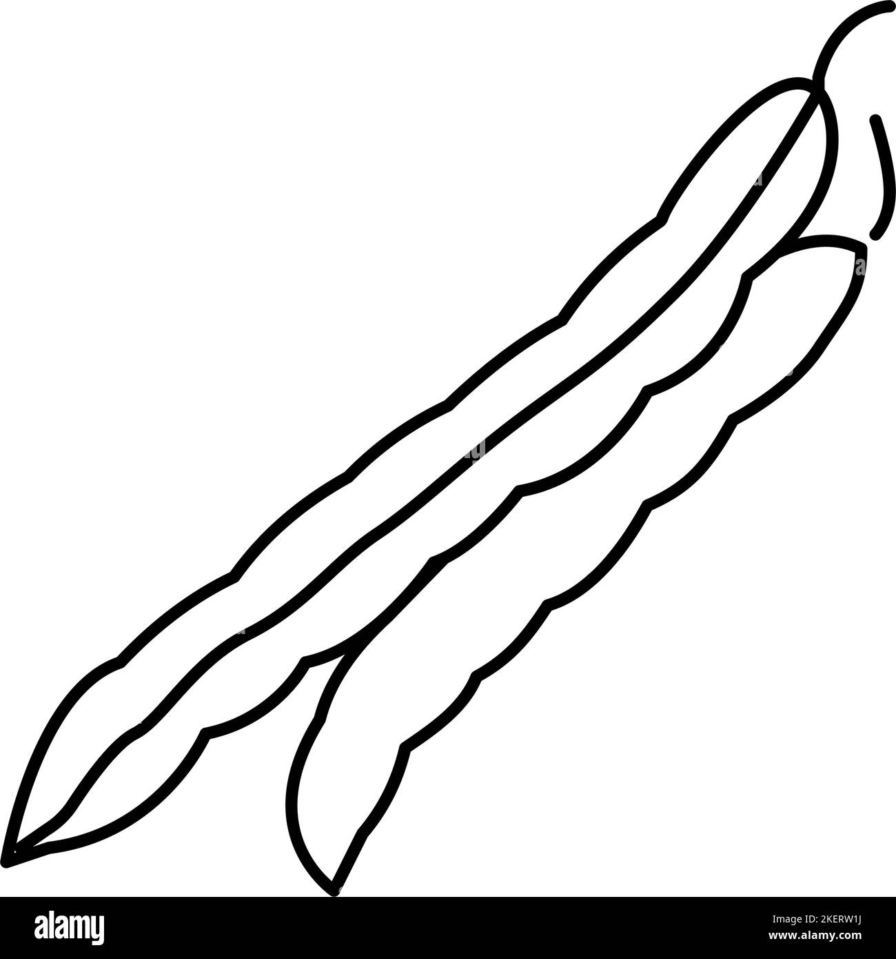 green bean food line icon vector illustration Stock Vector Image & Art ...