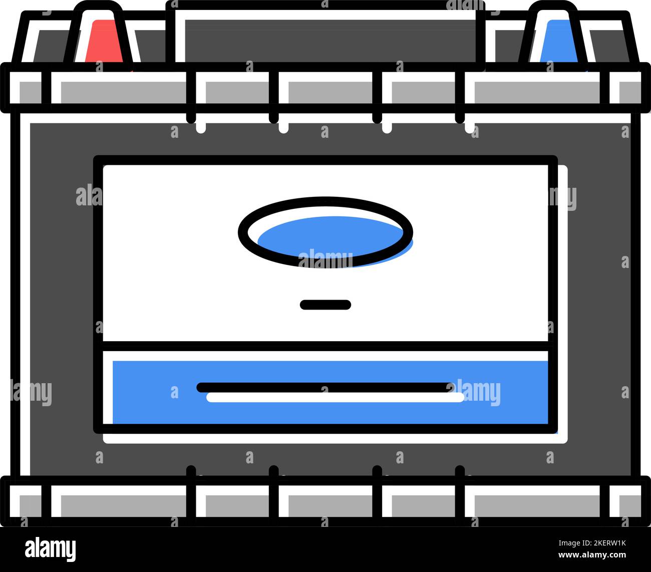 silver calcium battery color icon vector illustration Stock Vector ...