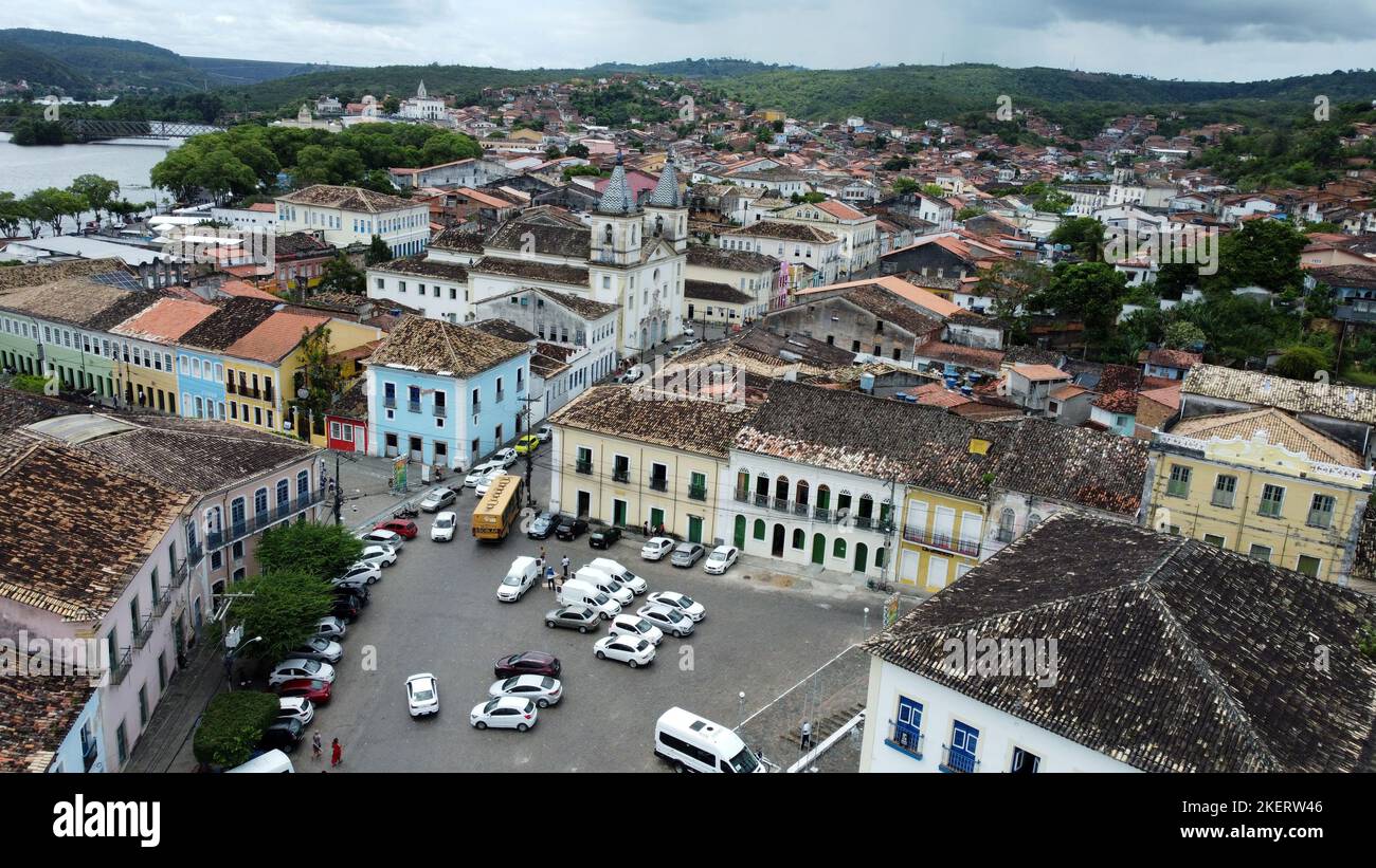 cachoeira, bahia, brazil - november 5, 2022: aerial view of the ...