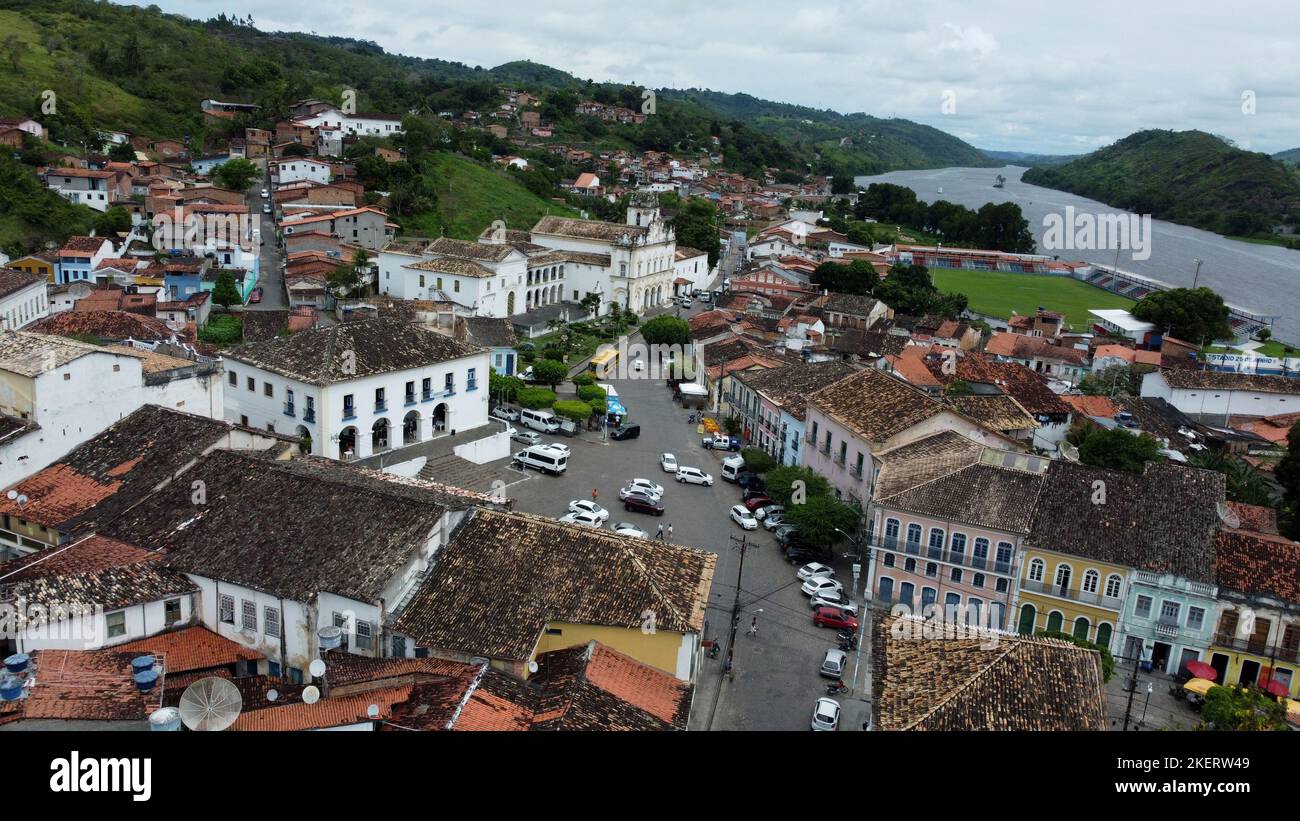 cachoeira, bahia, brazil - november 5, 2022: aerial view of the ...