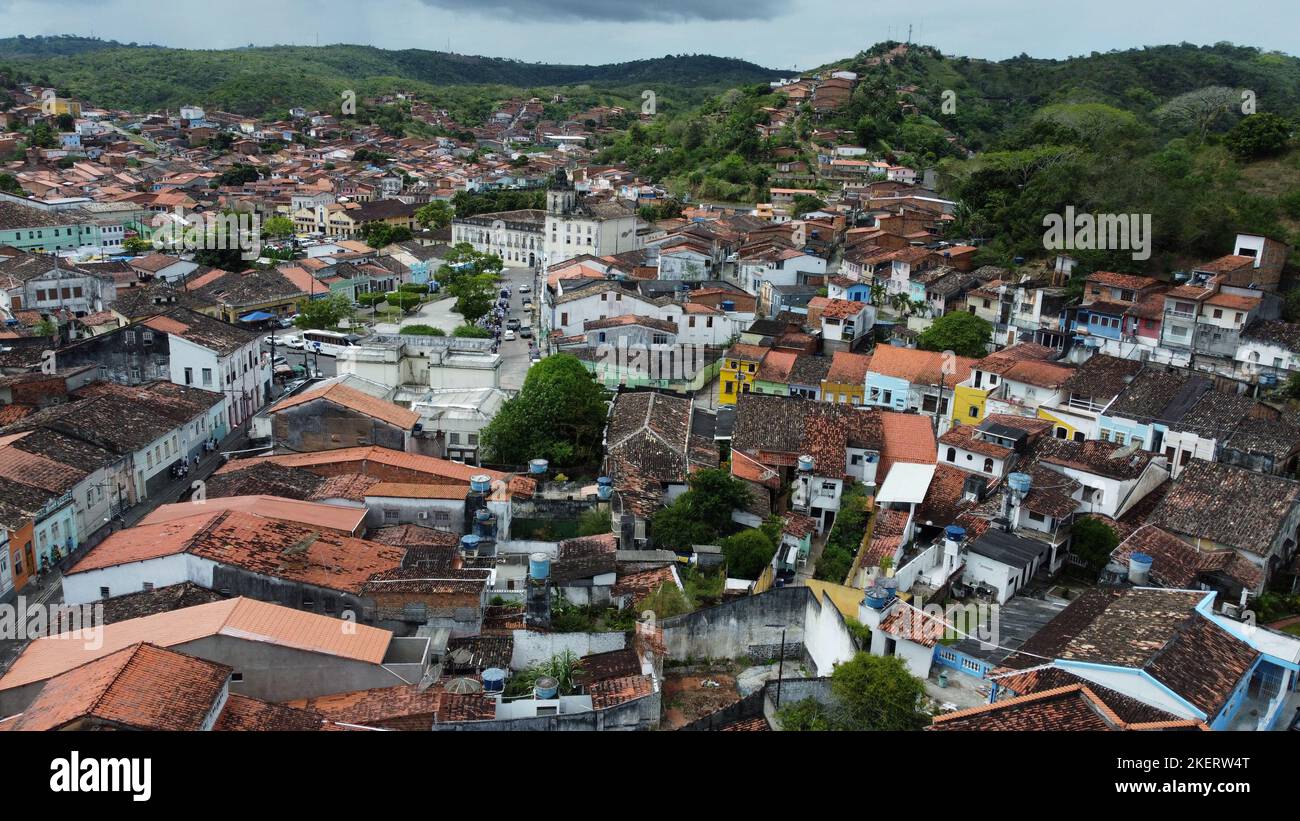 cachoeira, bahia, brazil - november 5, 2022: aerial view of the ...
