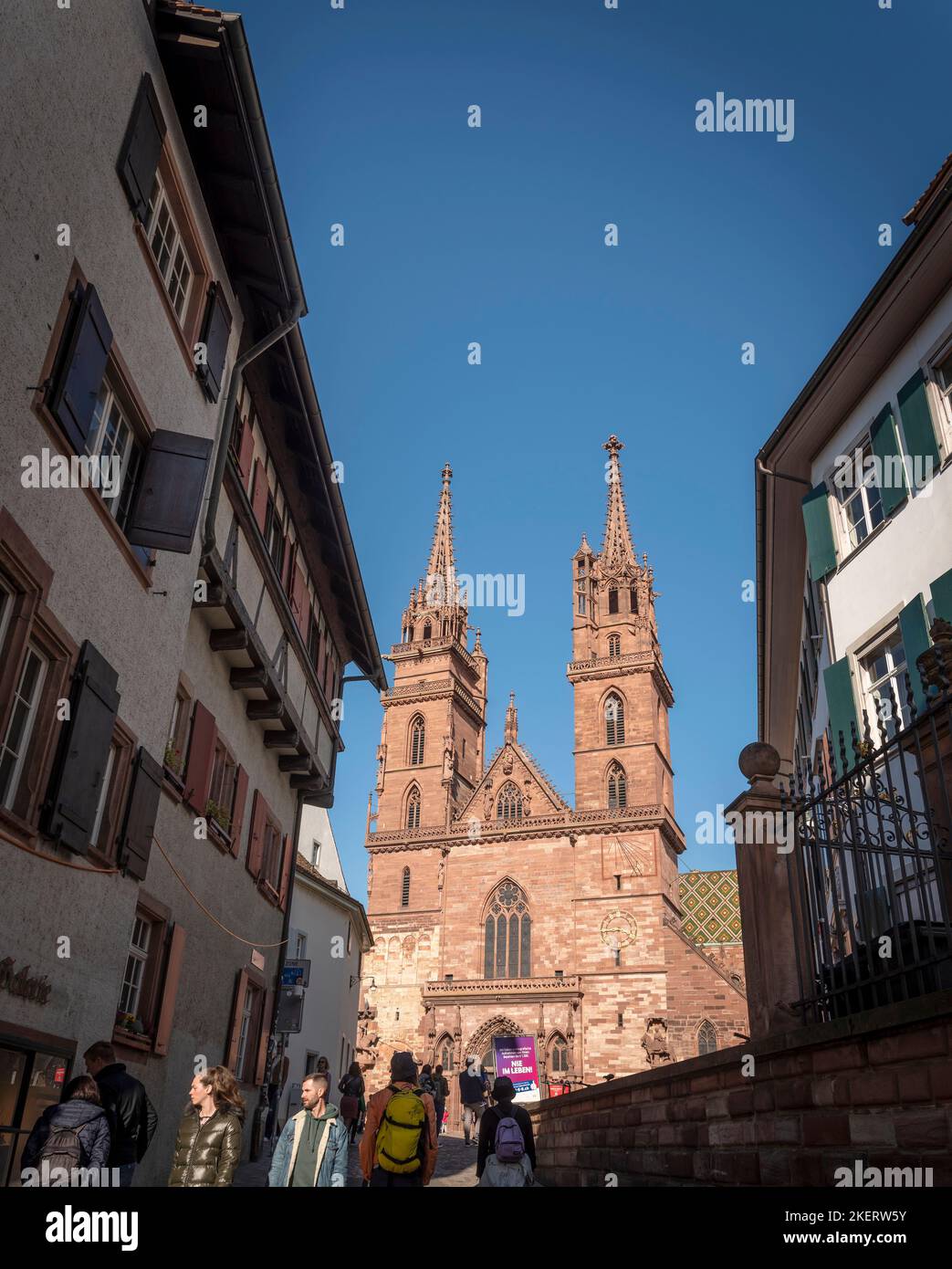Basel Minster Gothic Cathedral, Basel, Switzerland Stock Photo - Alamy
