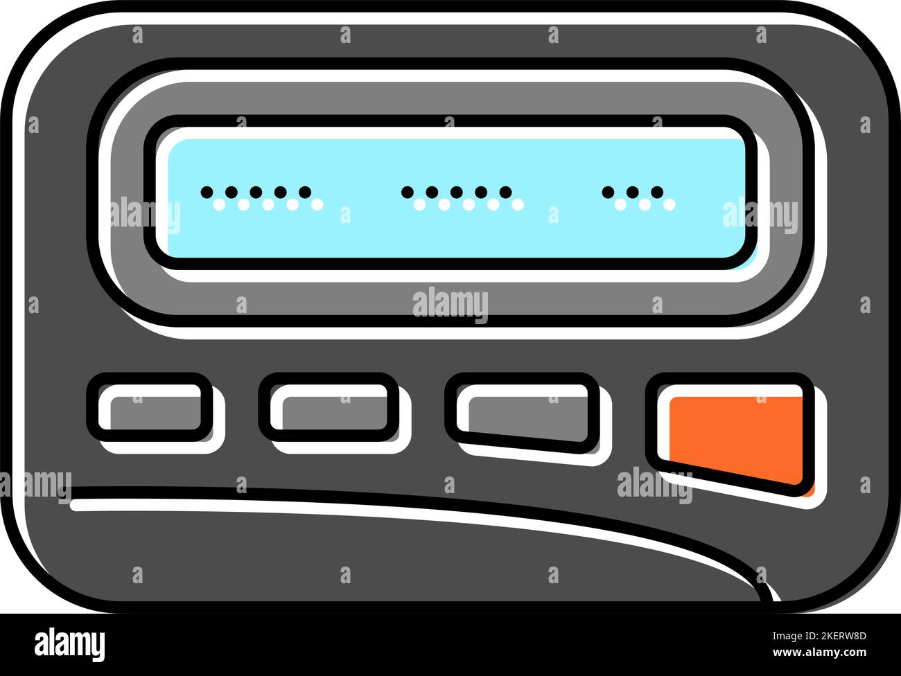 pager retro device color icon vector illustration Stock Vector Image ...