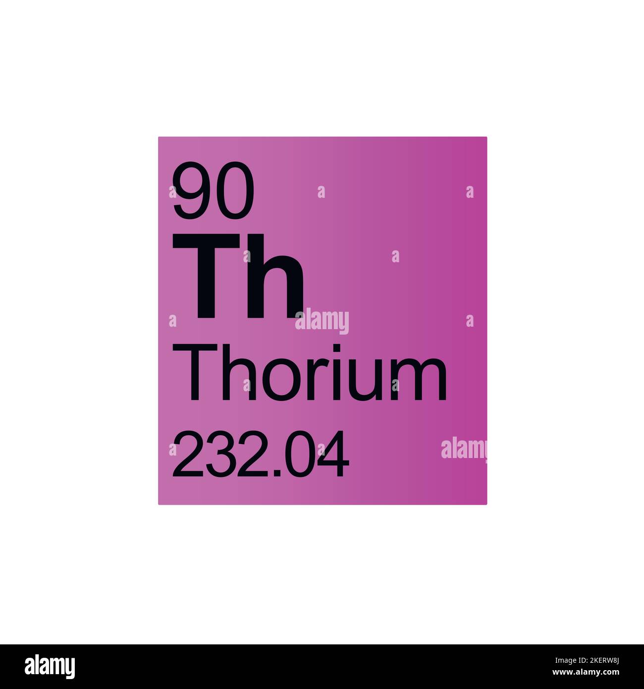 Thorium chemical element of Mendeleev Periodic Table on pink background ...