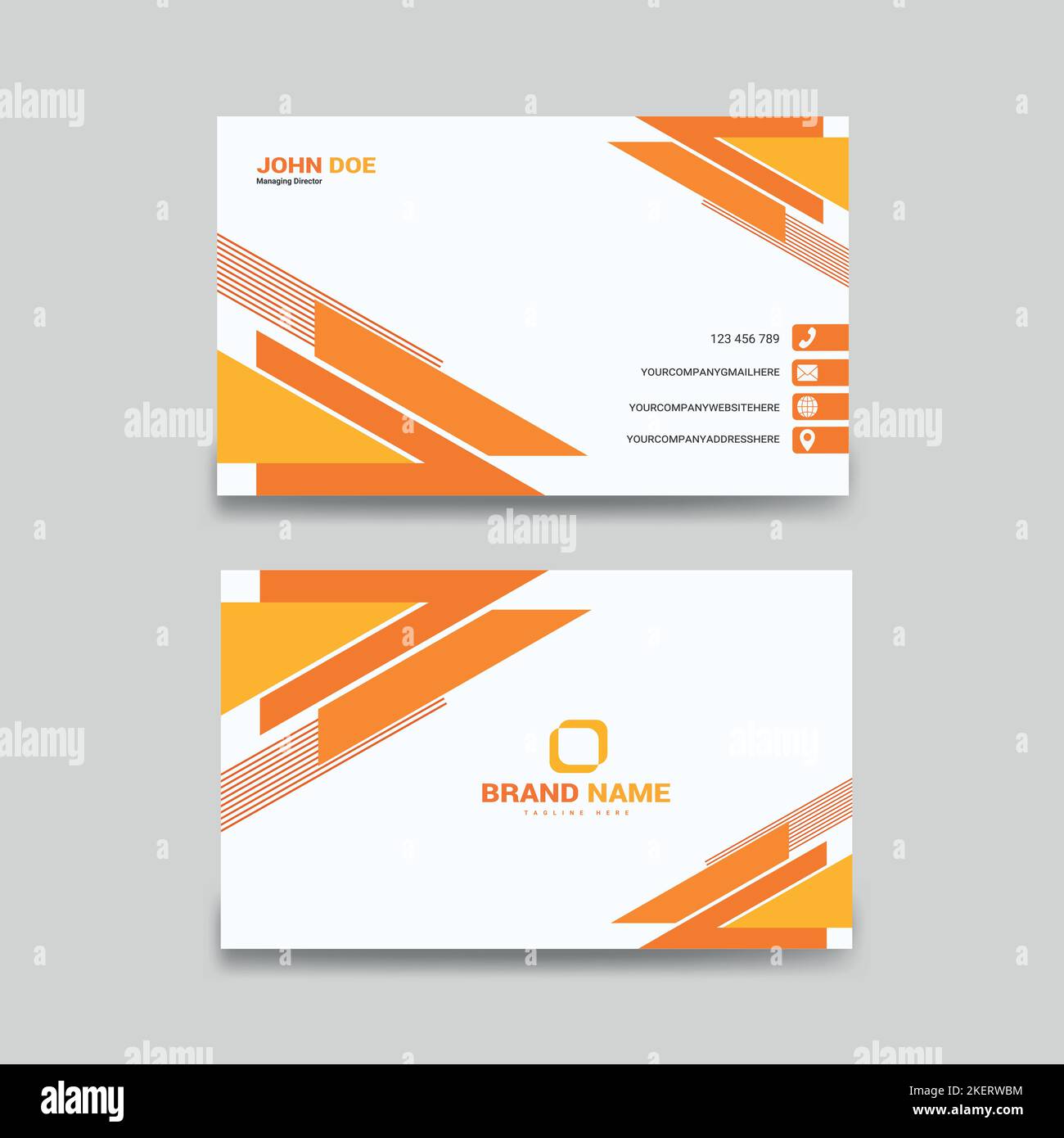 Modern and clean Business card, Name card, and Visiting card design ...