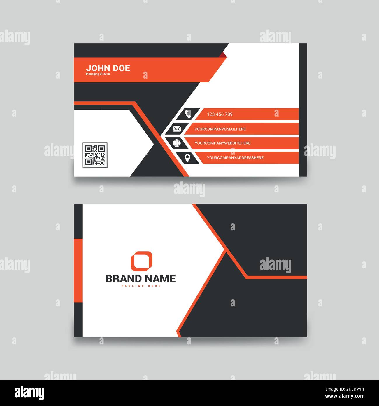 Modern and clean Business card, Name card, and Visiting card design ...