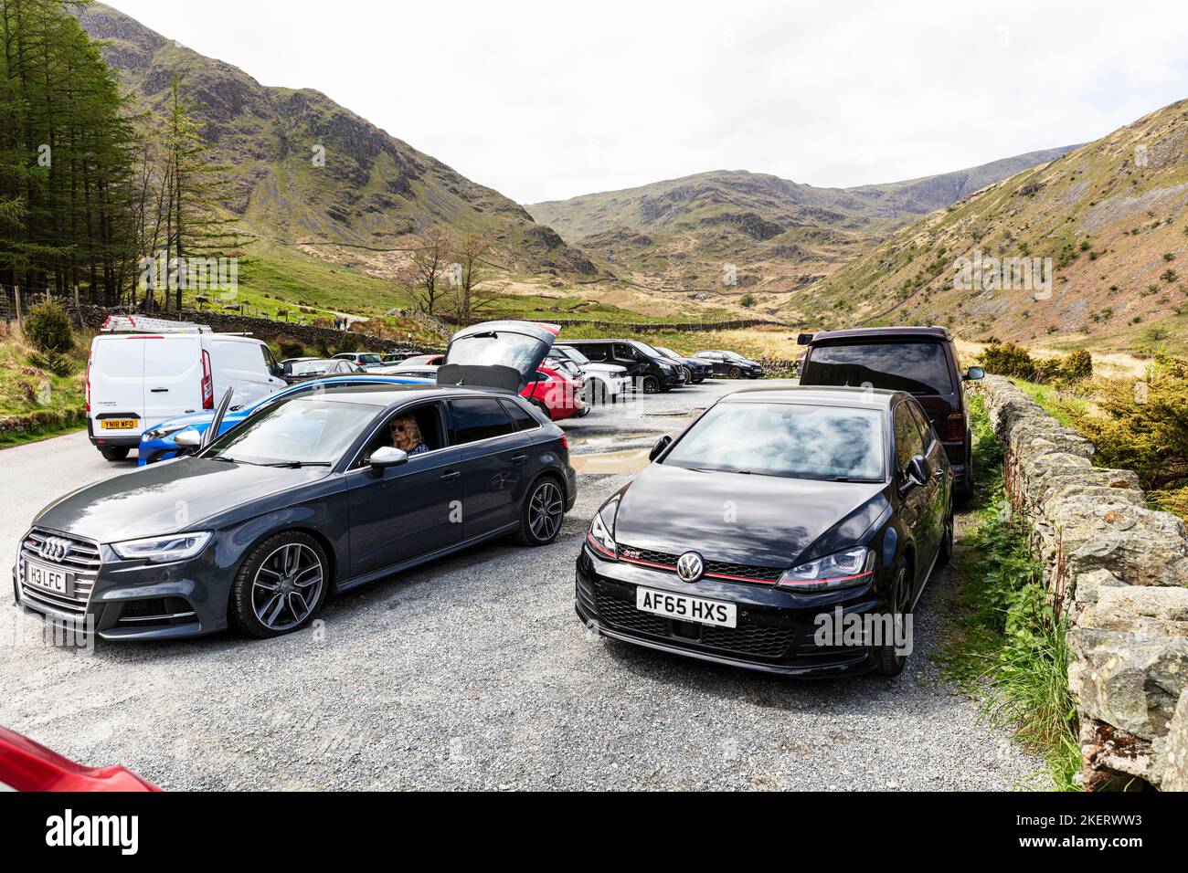 Haweswater car park, Cumbria, UK, England,haweswater reservoir ...