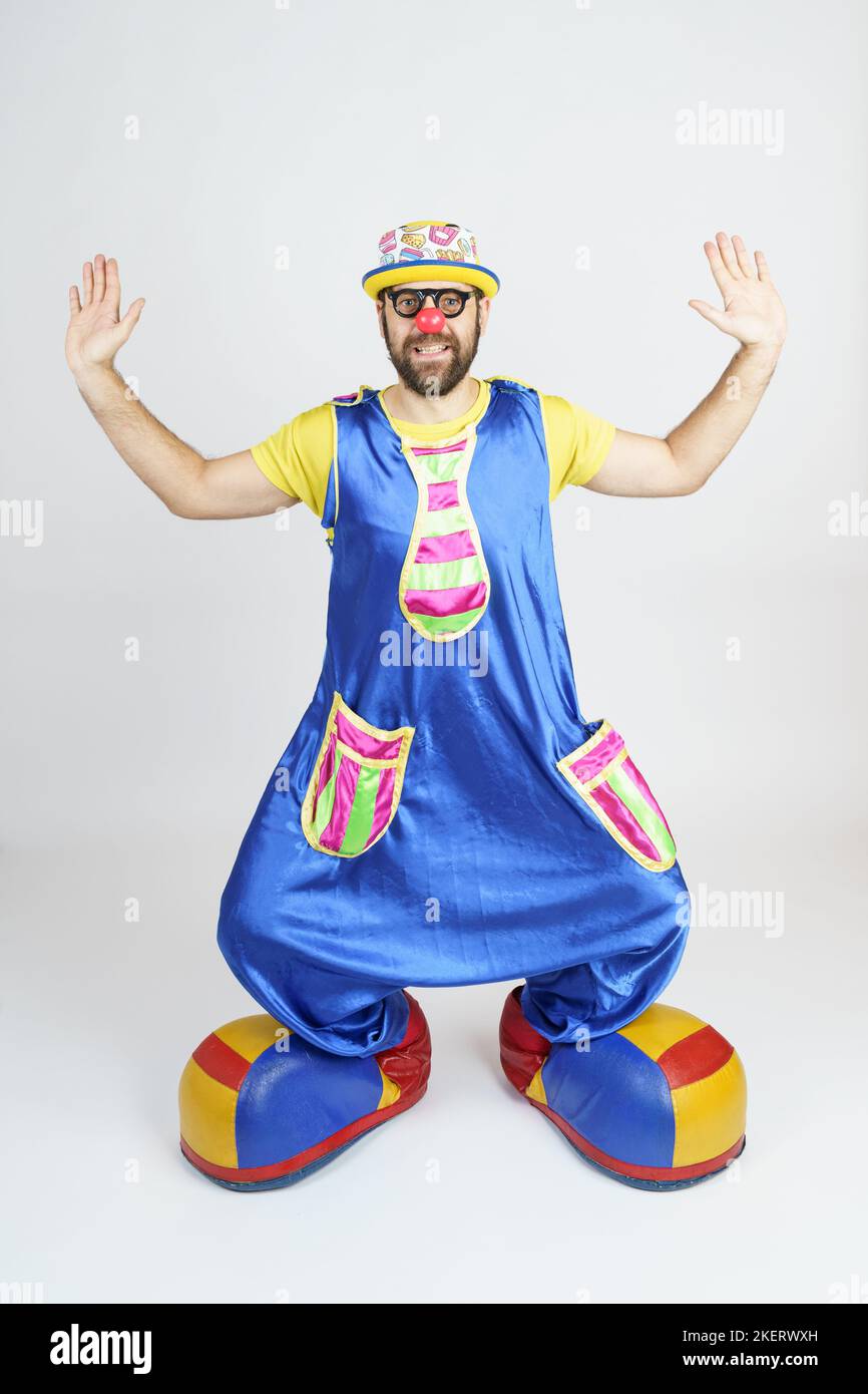 Clown in victory pose hi-res stock photography and images - Alamy