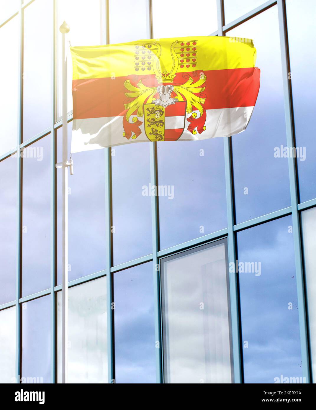 Flag of Carinthia on a flagpole Stock Photo - Alamy