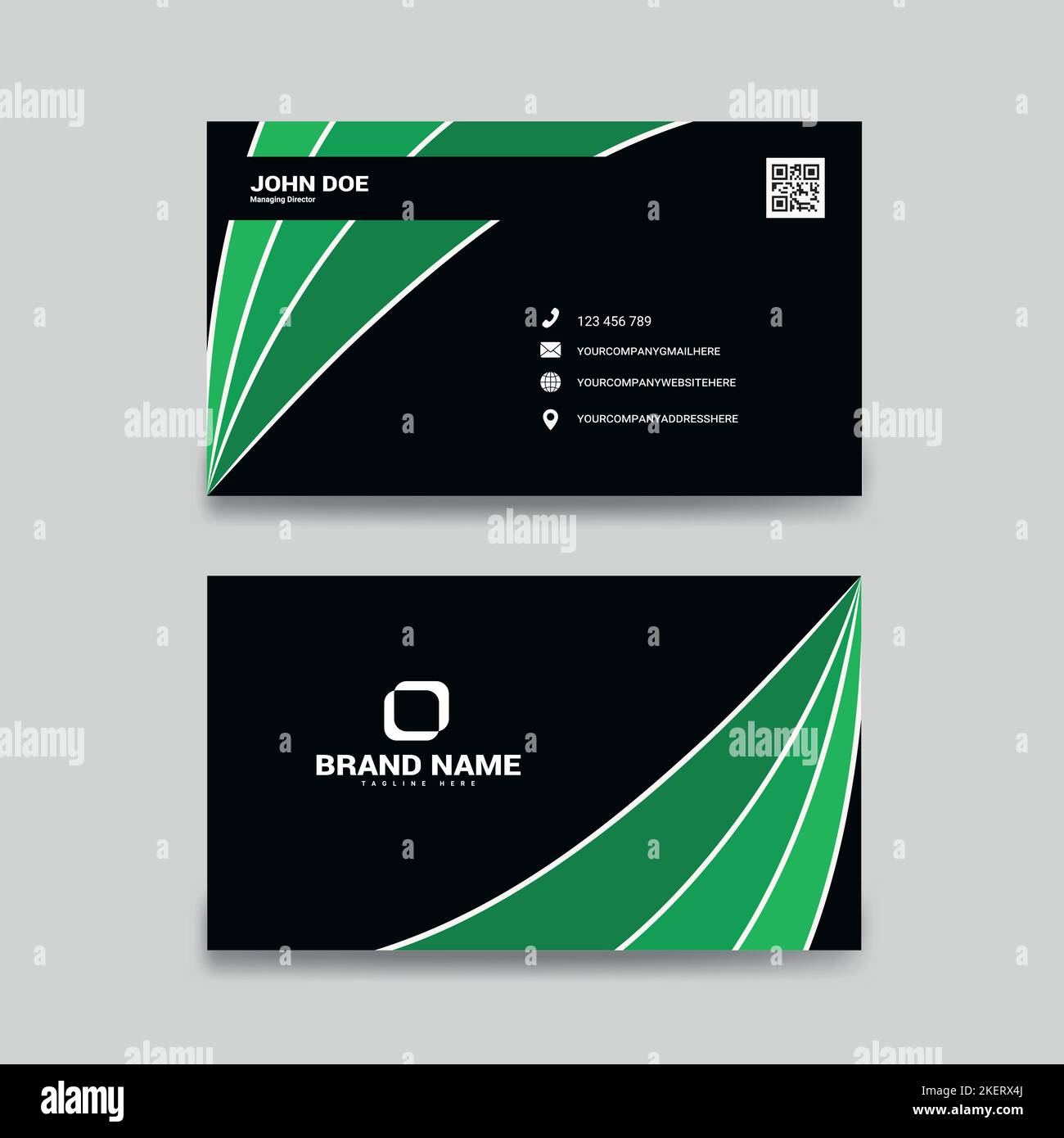 Modern and clean Business card, Name card, and Visiting card design ...
