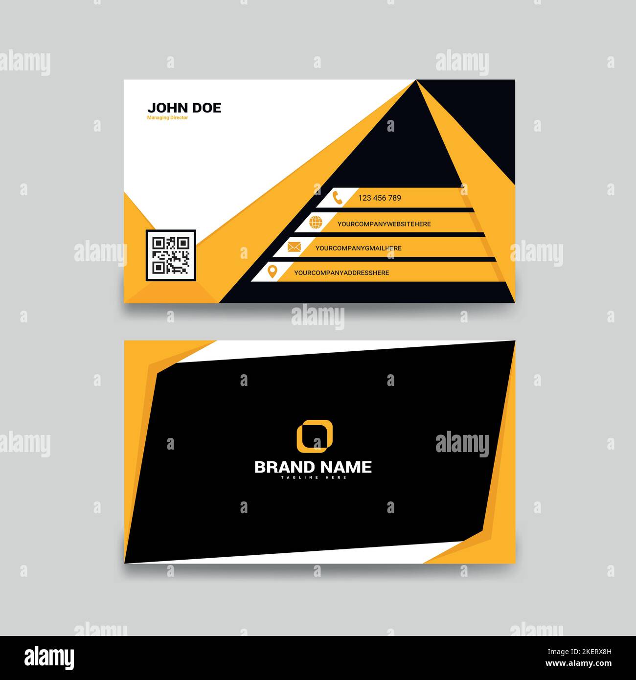 Modern and clean Business card, Name card, and Visiting card design ...