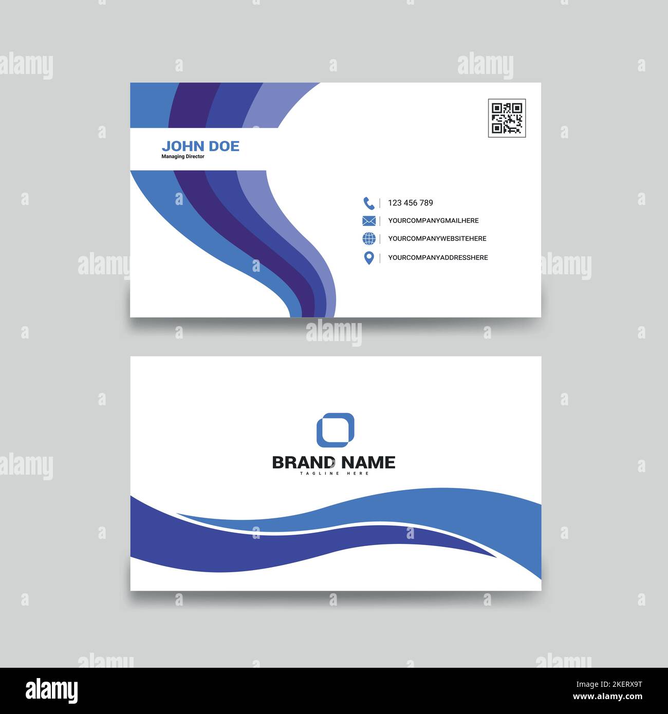 Modern and clean Business card, Name card, and Visiting card design ...