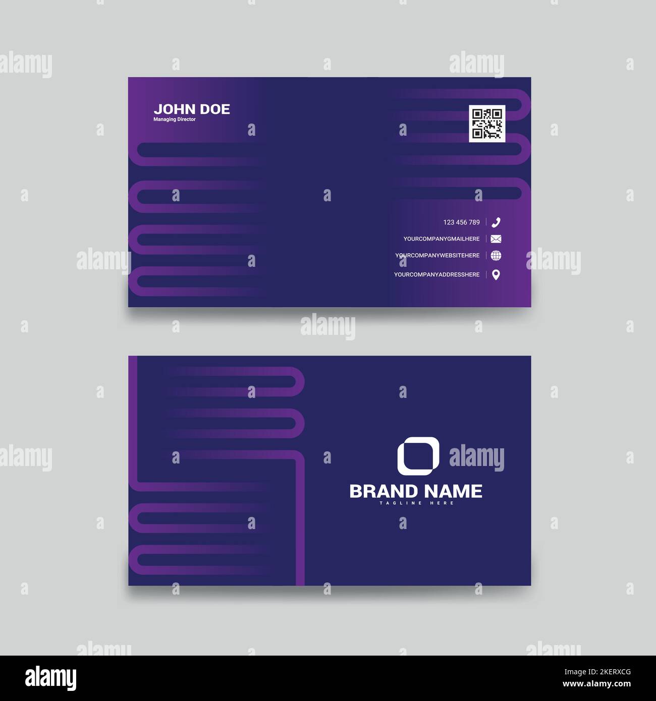 Modern and clean Business card, Name card, and Visiting card design ...