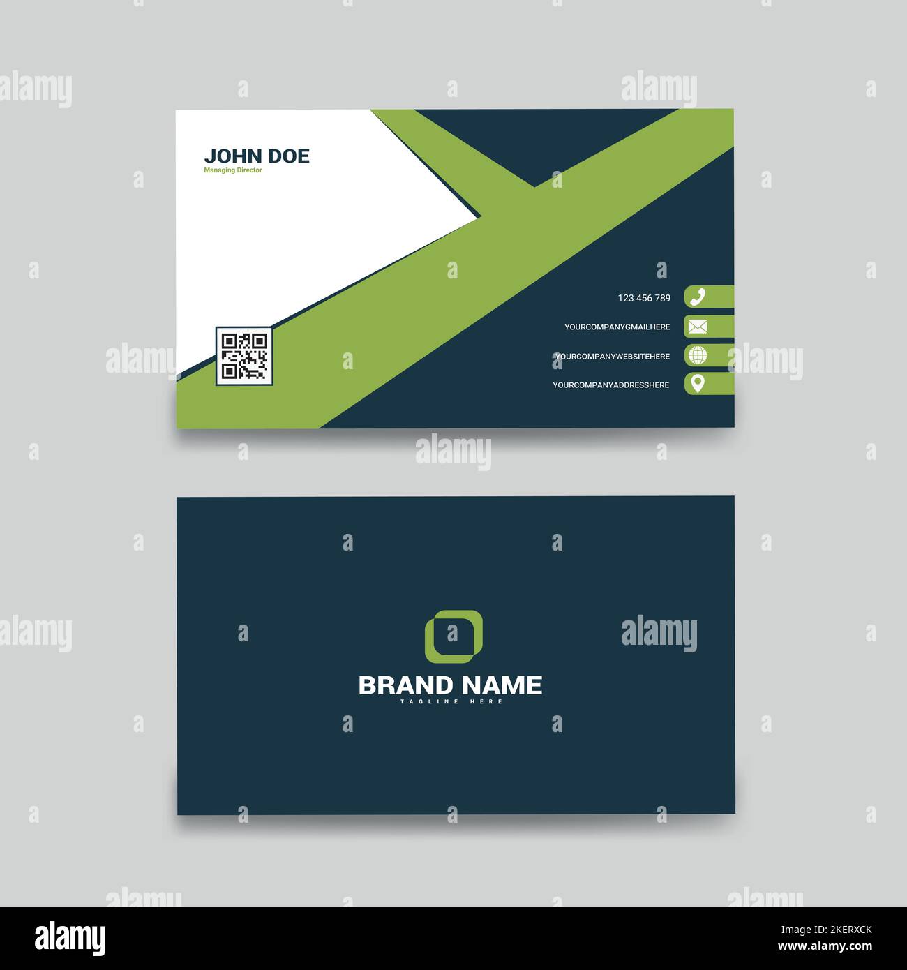 Modern and clean Business card, Name card, and Visiting card design ...