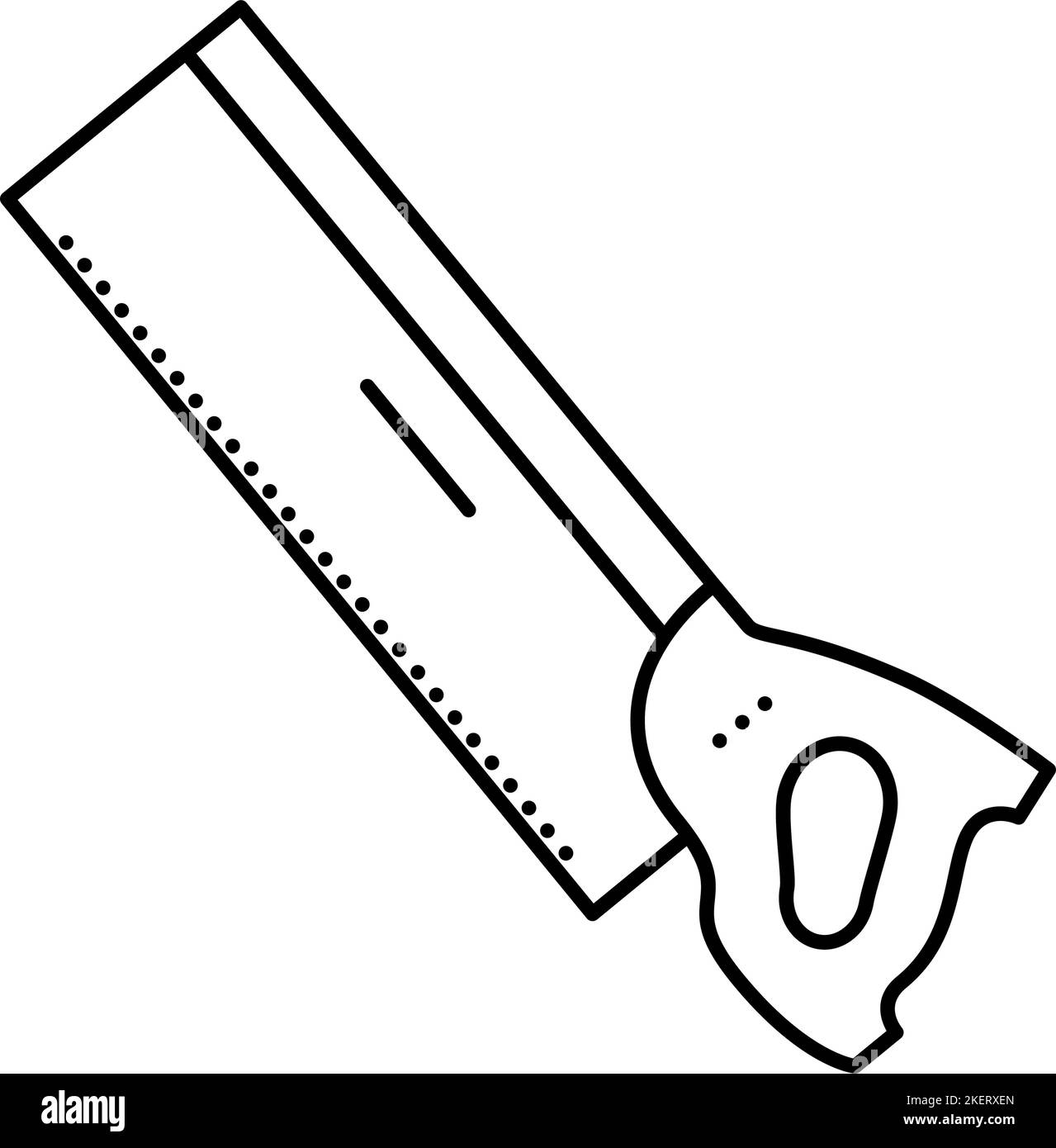 back hand saw line icon vector illustration Stock Vector Image & Art ...