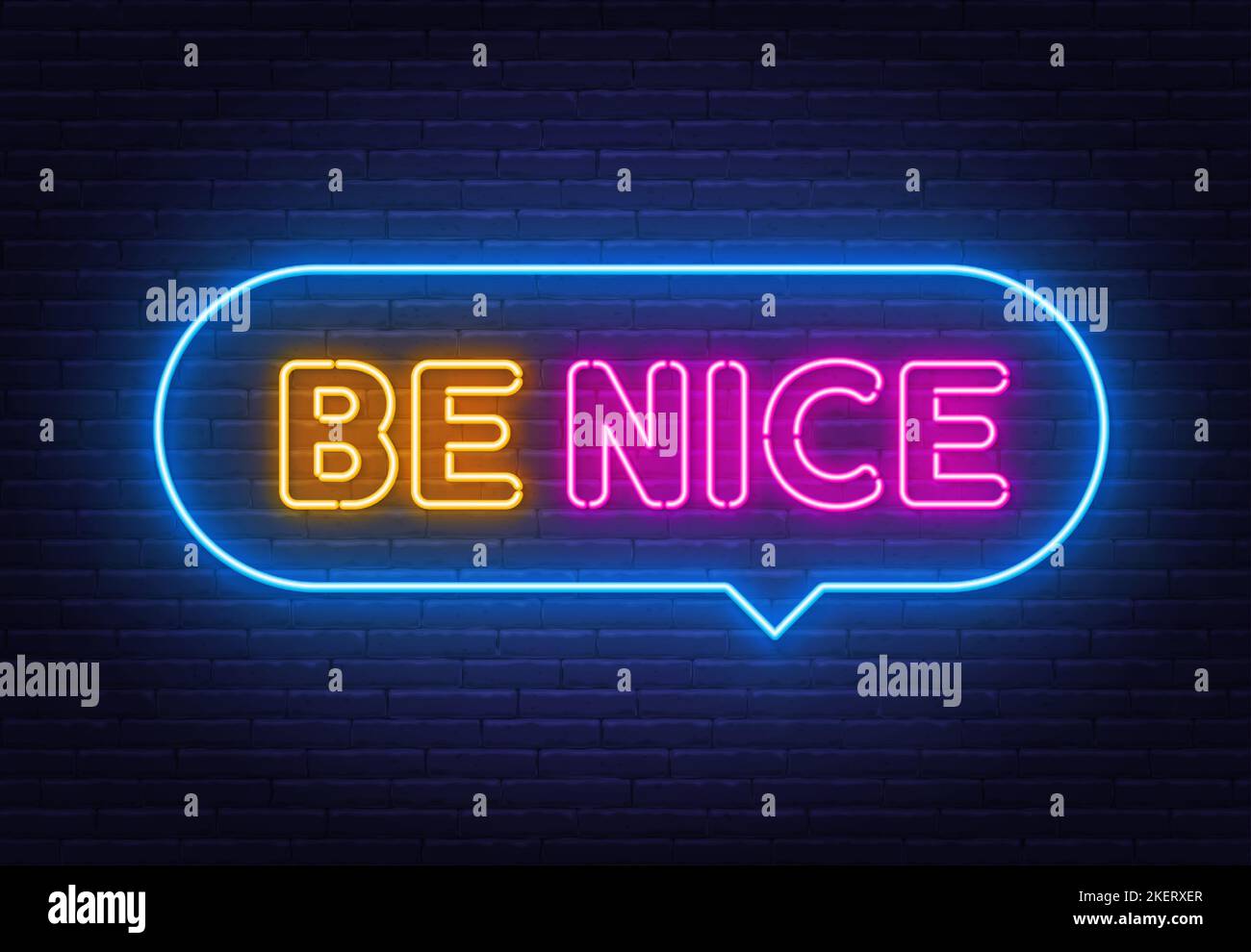 Nice neon sign Stock Vector Images - Alamy