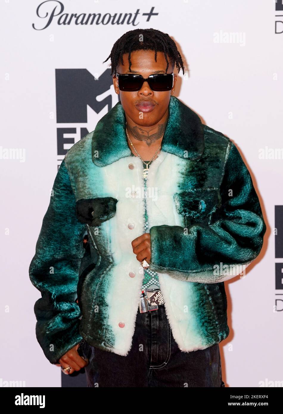 Nasty C attending the MTV Europe Music Awards 2022 held at the PSD Bank ... Nasty C attending the MTV Europe Music Awards 2022 held at the PSD Bank ...