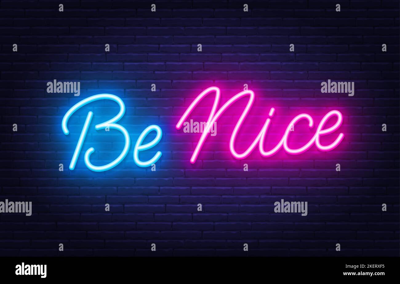 Nice neon sign Stock Vector Images - Alamy