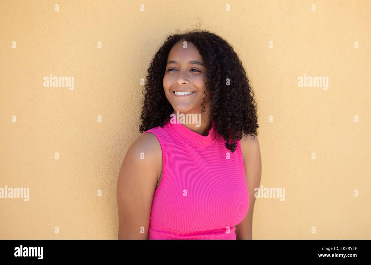 Portrait of a Beautiful Mixed Race African American Girl Teenager Stock ...
