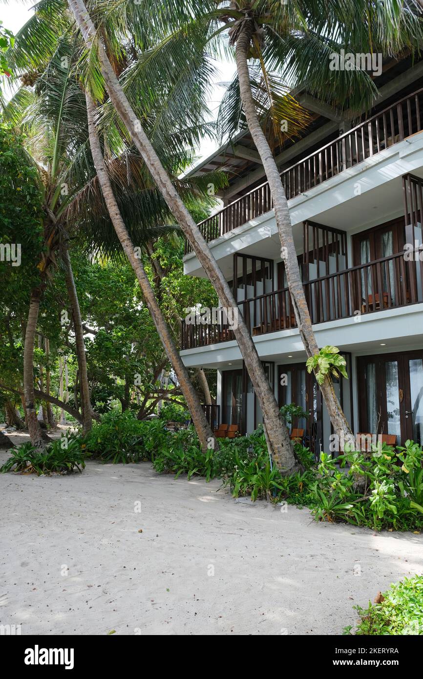 The local neighbourhood at Fulidhoo local village, Maldives Stock Photo ...