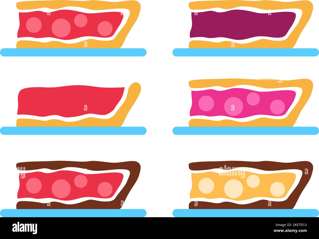 Pie slice set isolated on white background Stock Vector Image & Art - Alamy