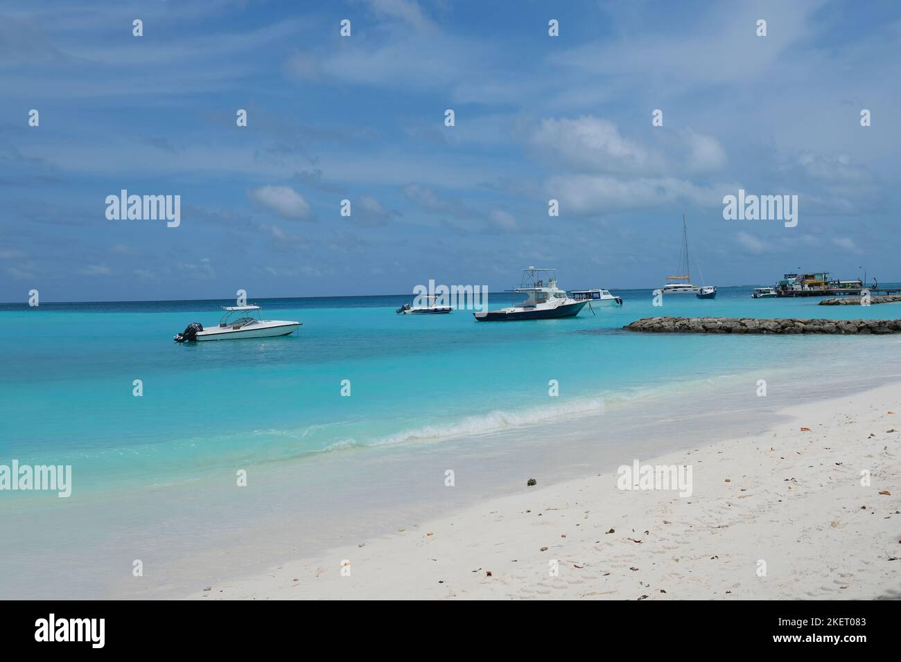 Beautiful beach of Fulidhoo, Maldives during sunny afternoon Stock ...