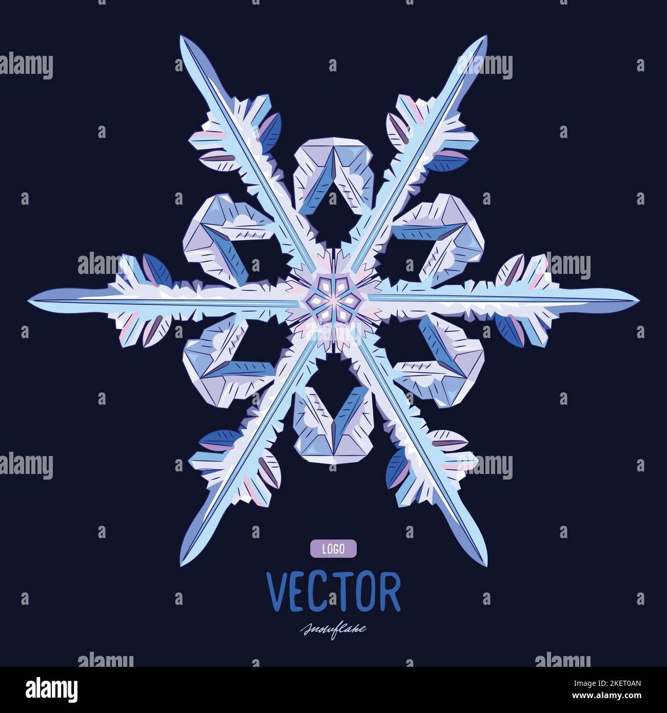 Natural crystal snowflake Stock Vector Image & Art - Alamy