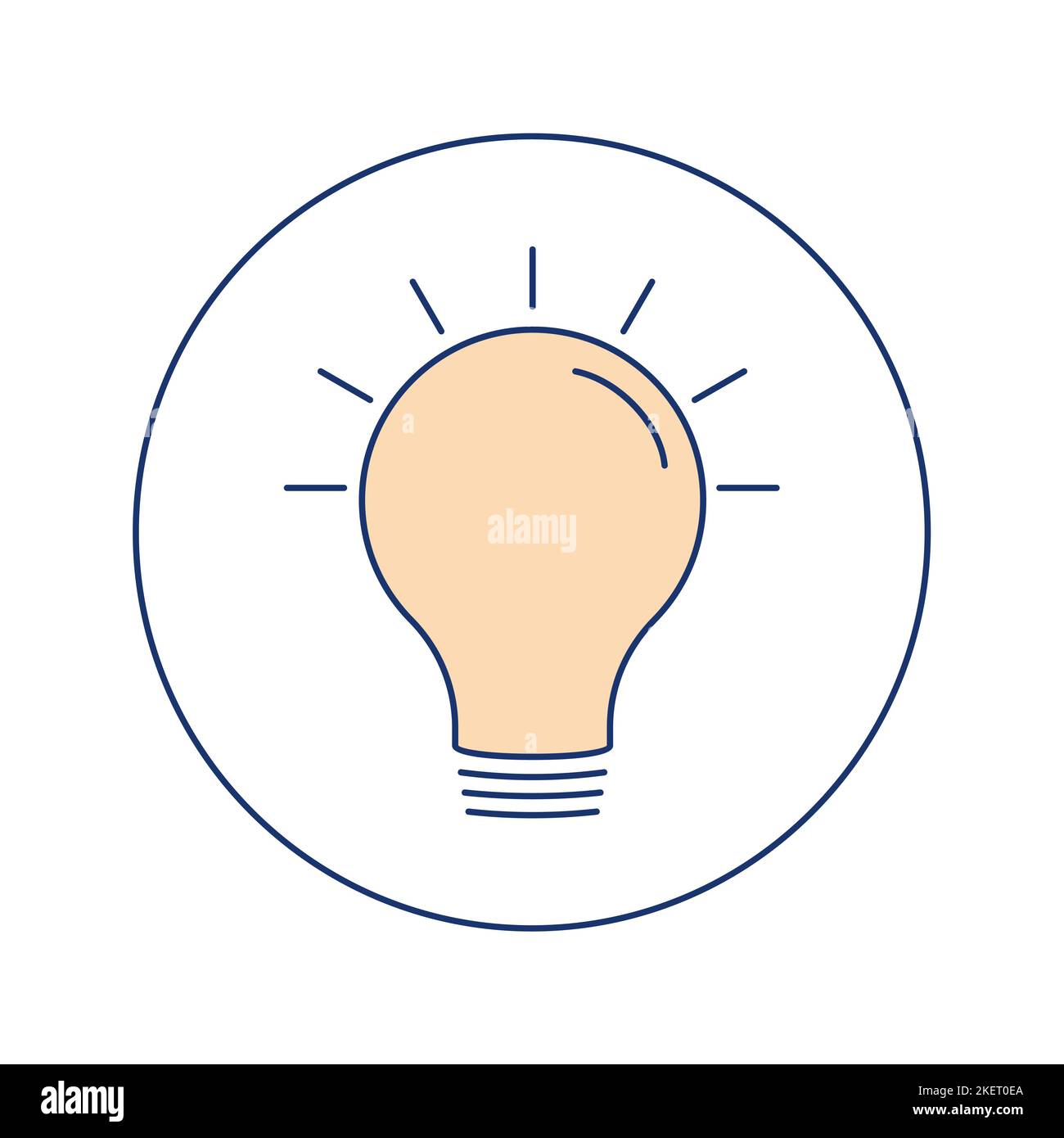 Creative and full of new ideas concept with abstract shinig light bulb icon. Finding a solution ...