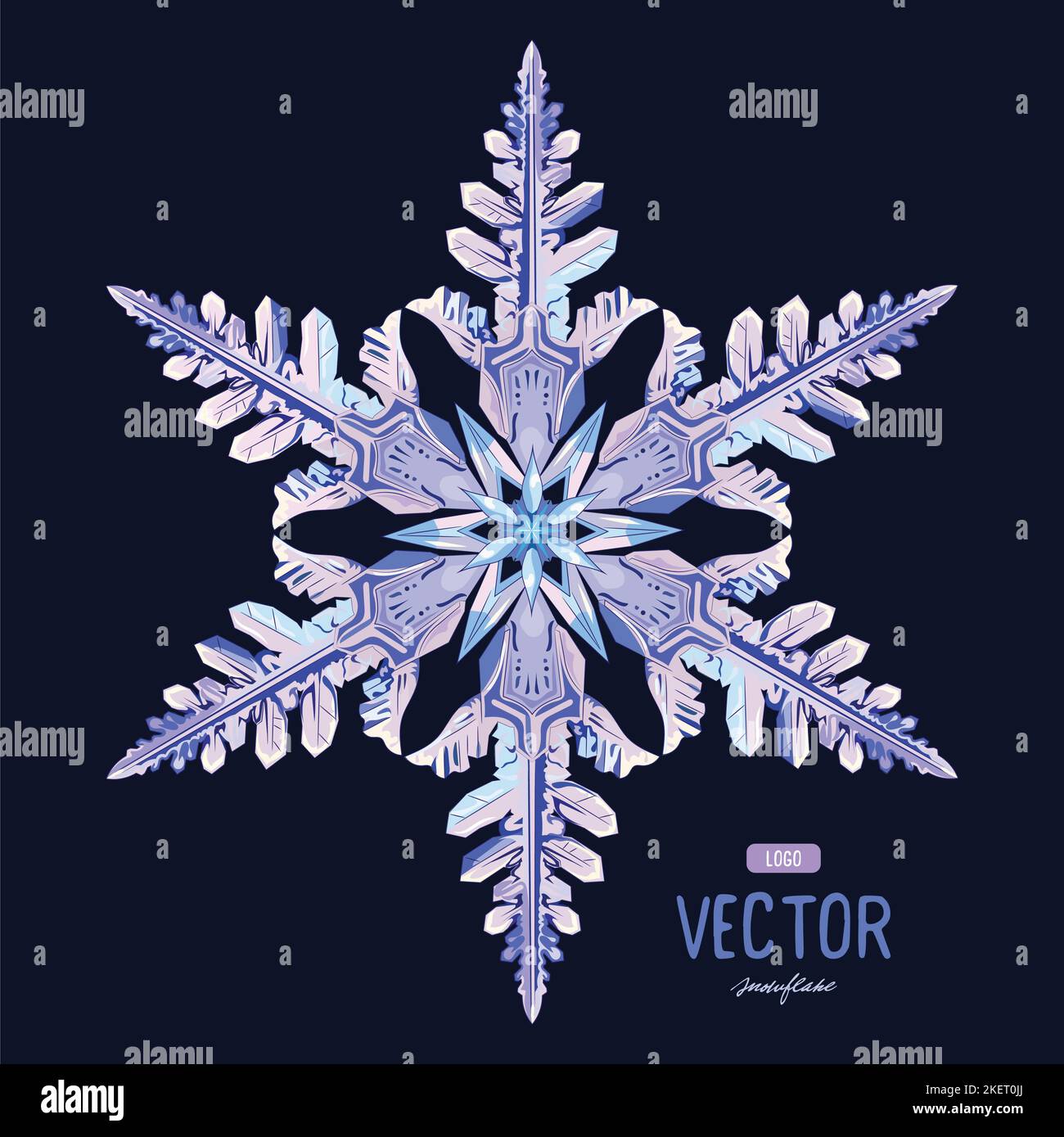 Natural crystal snowflake Stock Vector Image & Art - Alamy