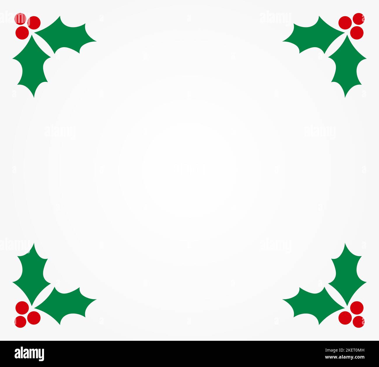 Christmas holly berries border. Plant symbol holly background. Vector ...