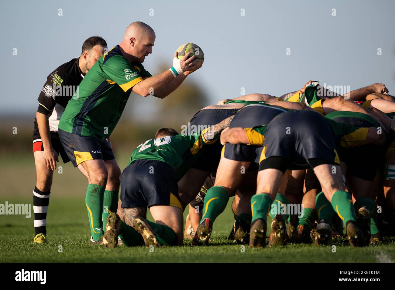 Rugby players in action. Dorset, England, United Kingdom Stock Photo ...