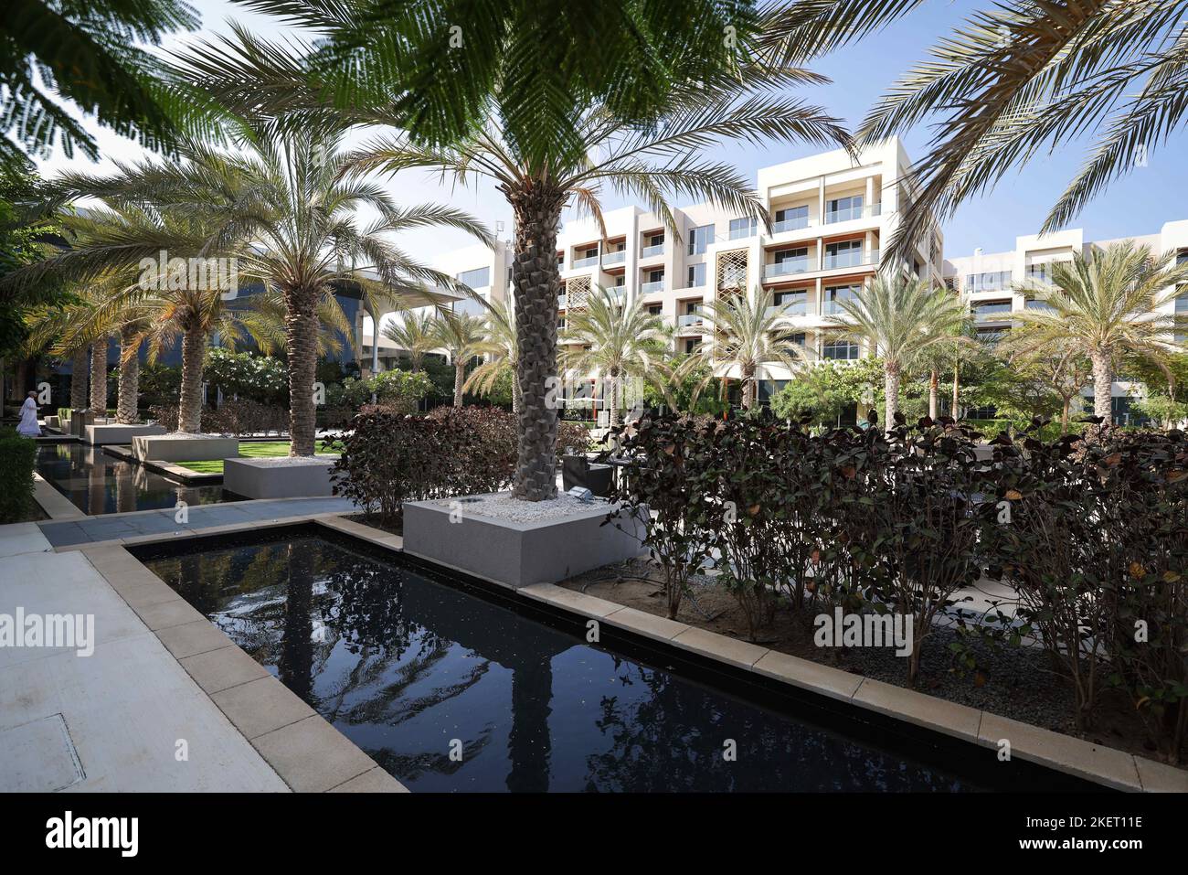 Maskat, Oman. 14th Nov, 2022. View of the inner courtyard of the Hotel ...